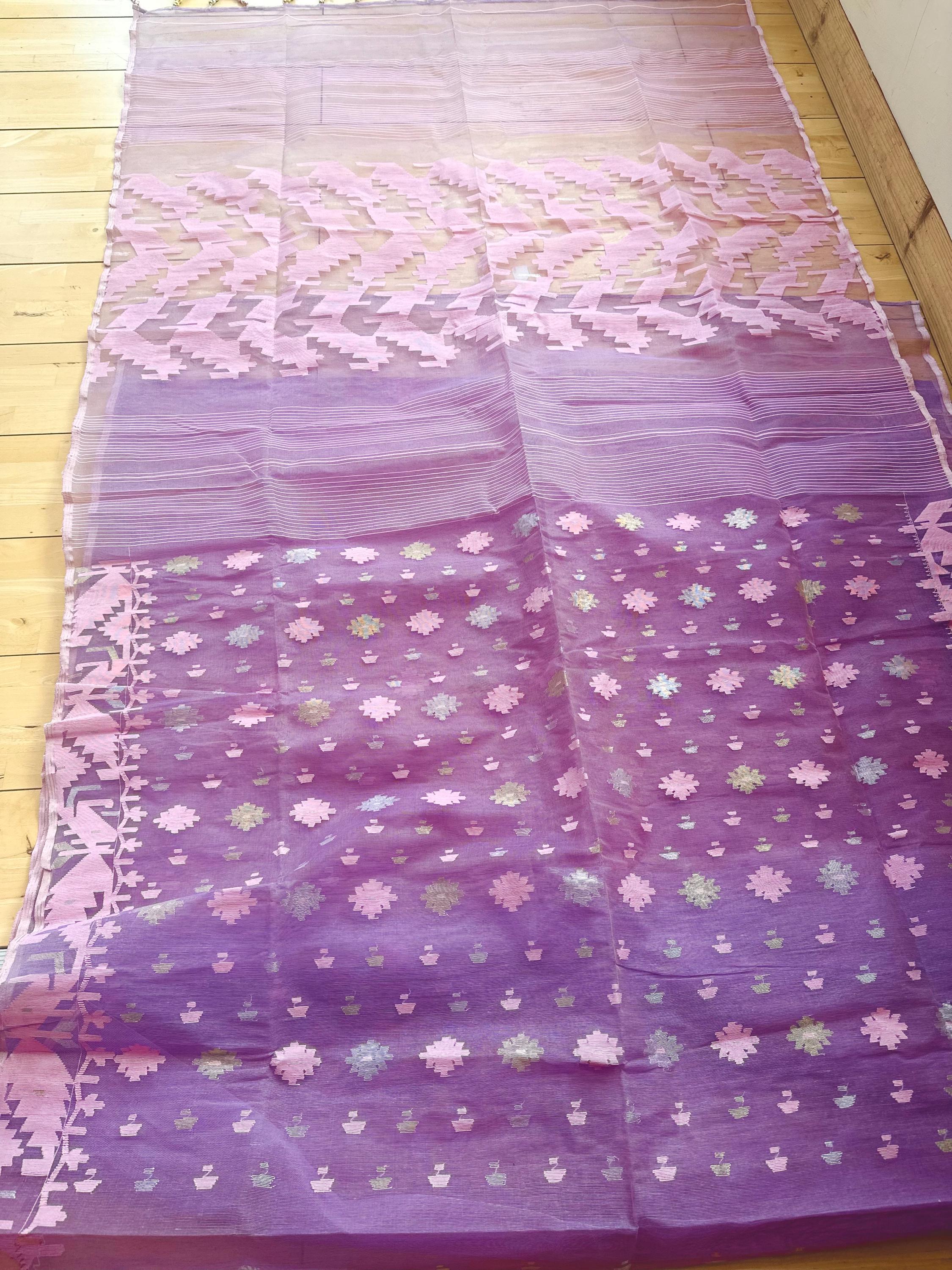 Beautiful and 100% Original Bangladeshi Dhakai Half Silk Jamdani Saree ...