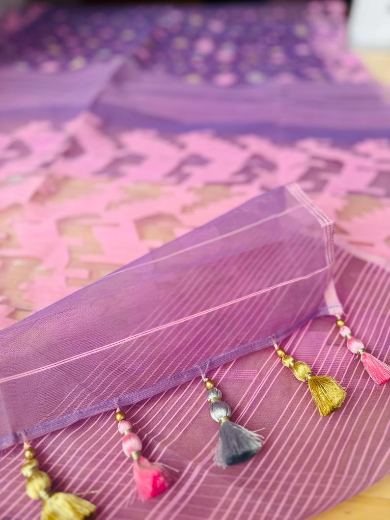 Beautiful and 100% Original Bangladeshi Dhakai Half Silk Jamdani Saree ...