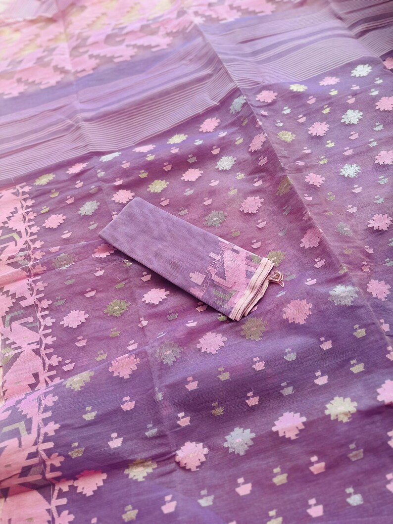Beautiful and 100% Original Bangladeshi Dhakai Half Silk Jamdani Saree ...