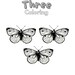 Counting Butterflies 1 -10 Coloring Pages - Etsy