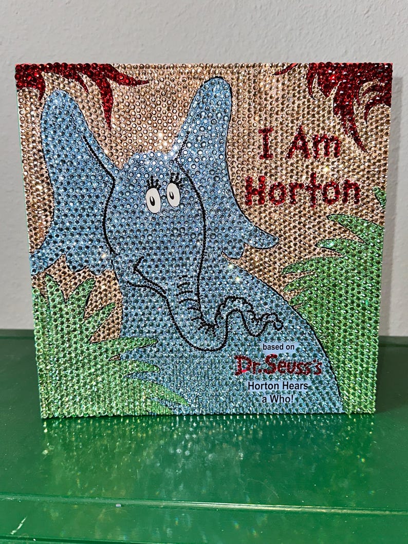Rhinestone 'horton Hears a Who' Book Cover | Sparkling Dr. Seuss Decor ...