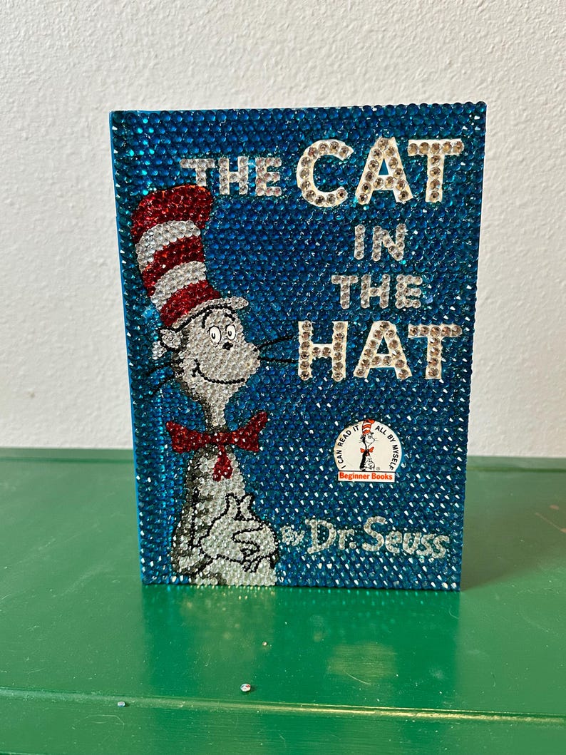 Rhinestone 'the Cat in the Hat' Book Cover | Sparkling Dr. Seuss Decor ...