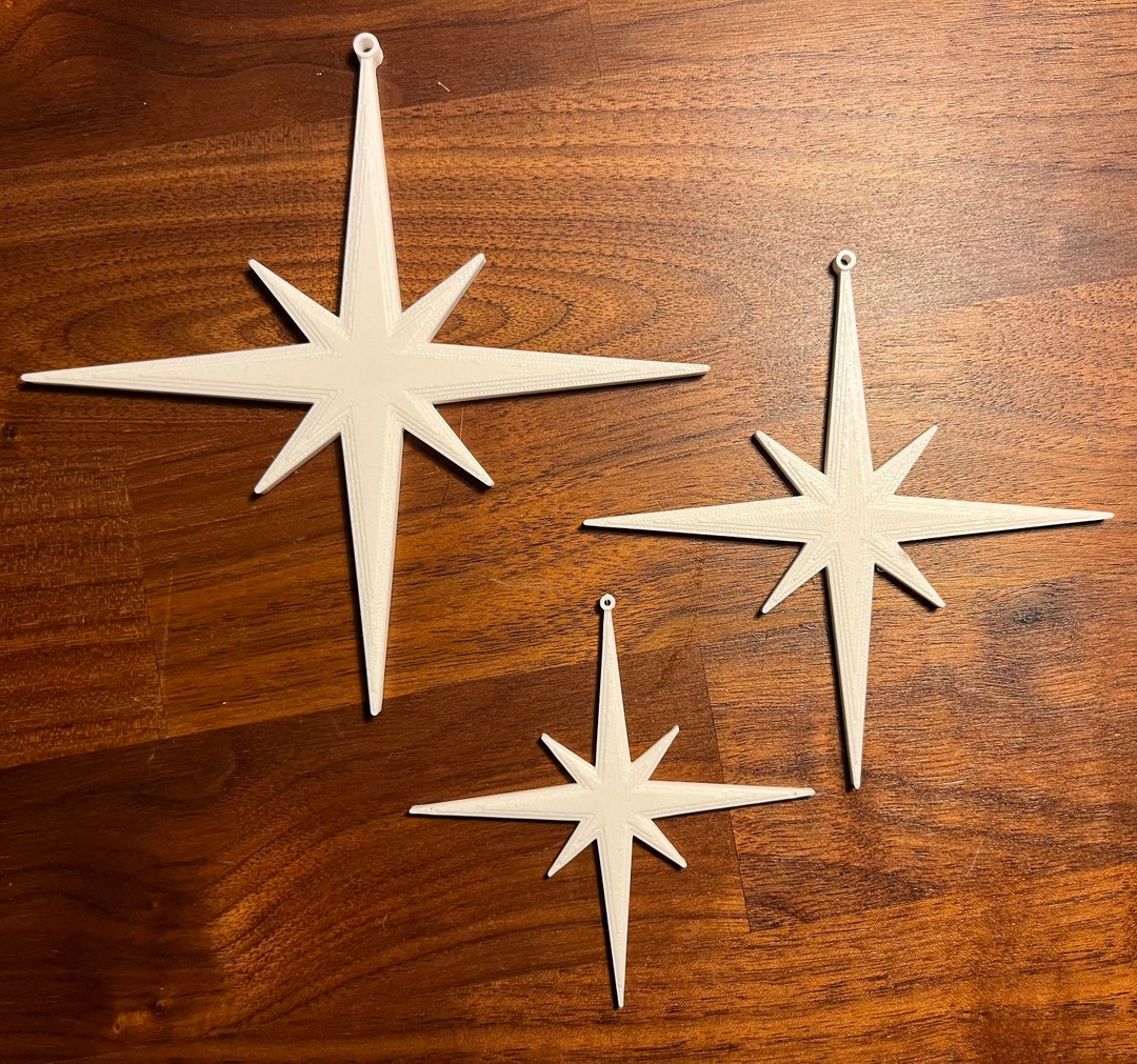 Mid Century North Star Christmas Ornament - Etsy