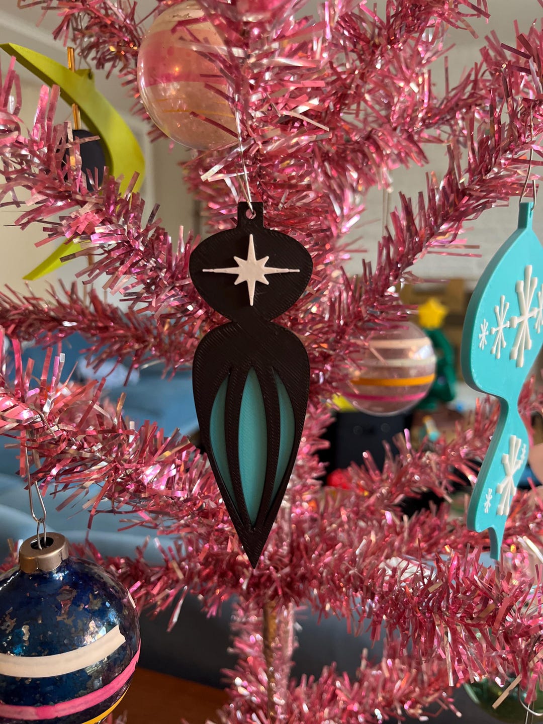 Mid Century Ornament - 3D Printed Atomic Classic Ornament - Etsy