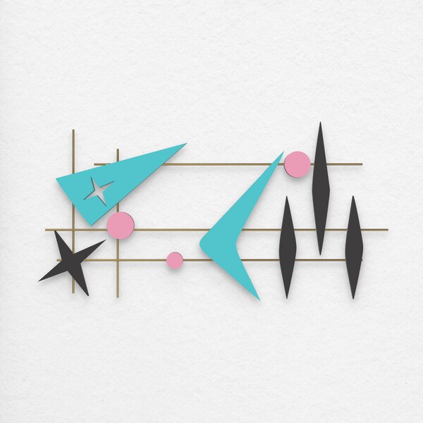 Atomic Boomerang Decor - Etsy