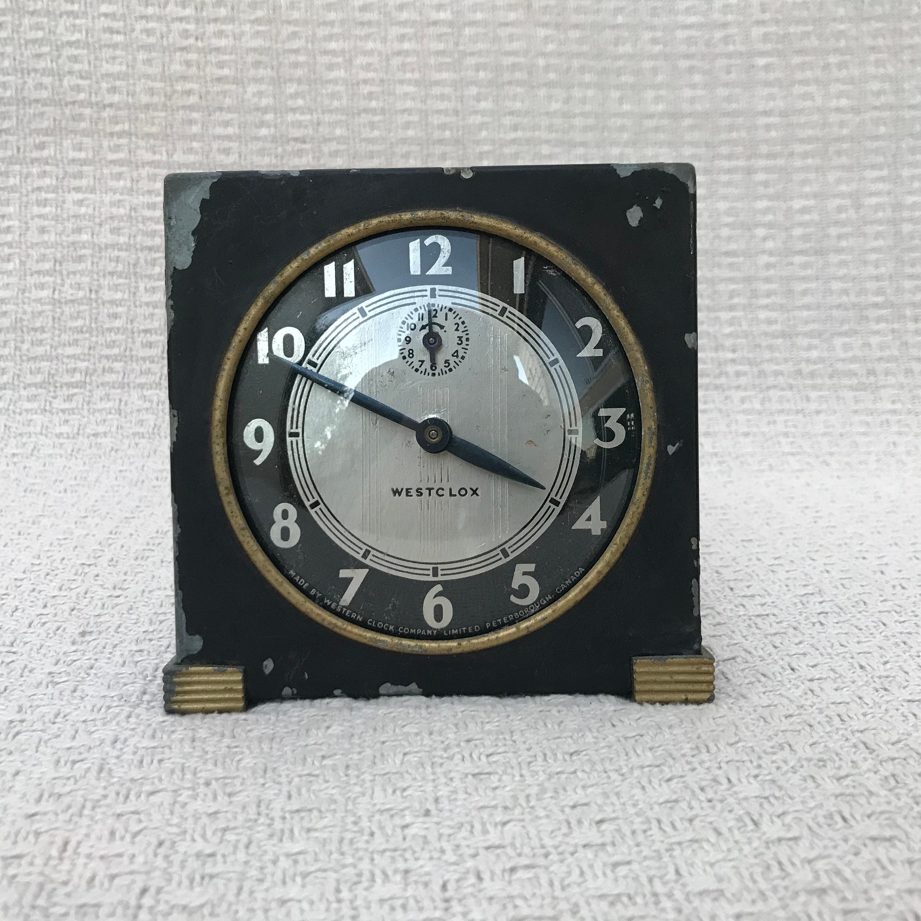 Vintage Canada Westclox 1930s Tide Alarm Clock, Westclox Windup Alarm ...