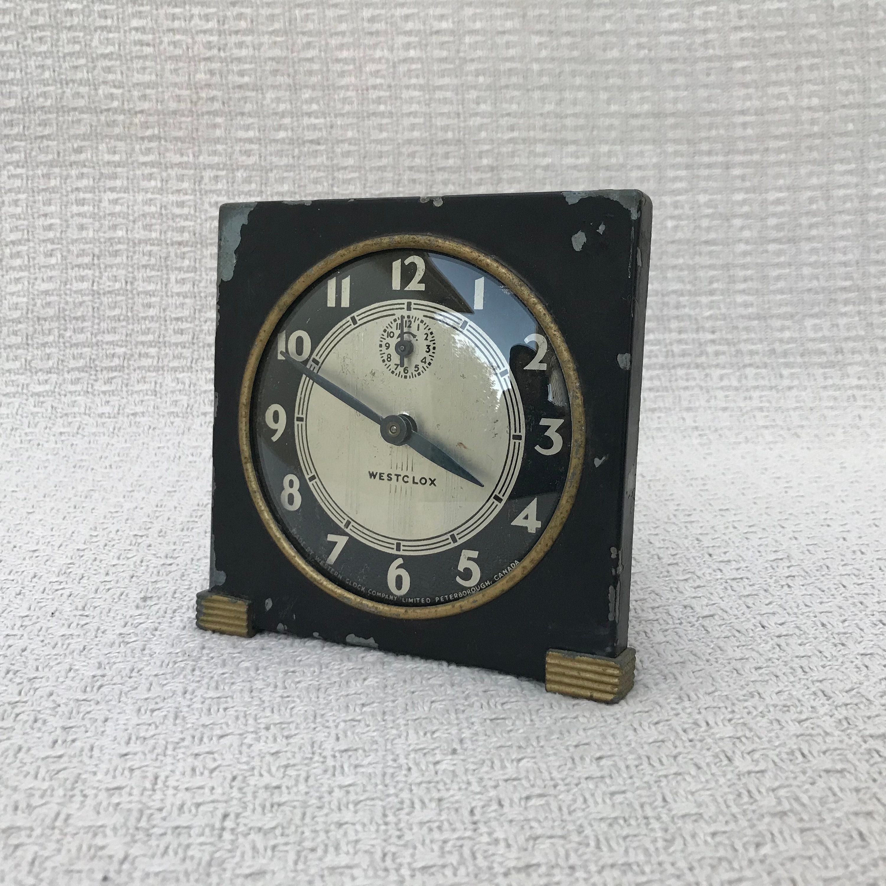 Vintage Canada Westclox 1930s Tide Alarm Clock, Westclox Windup Alarm ...