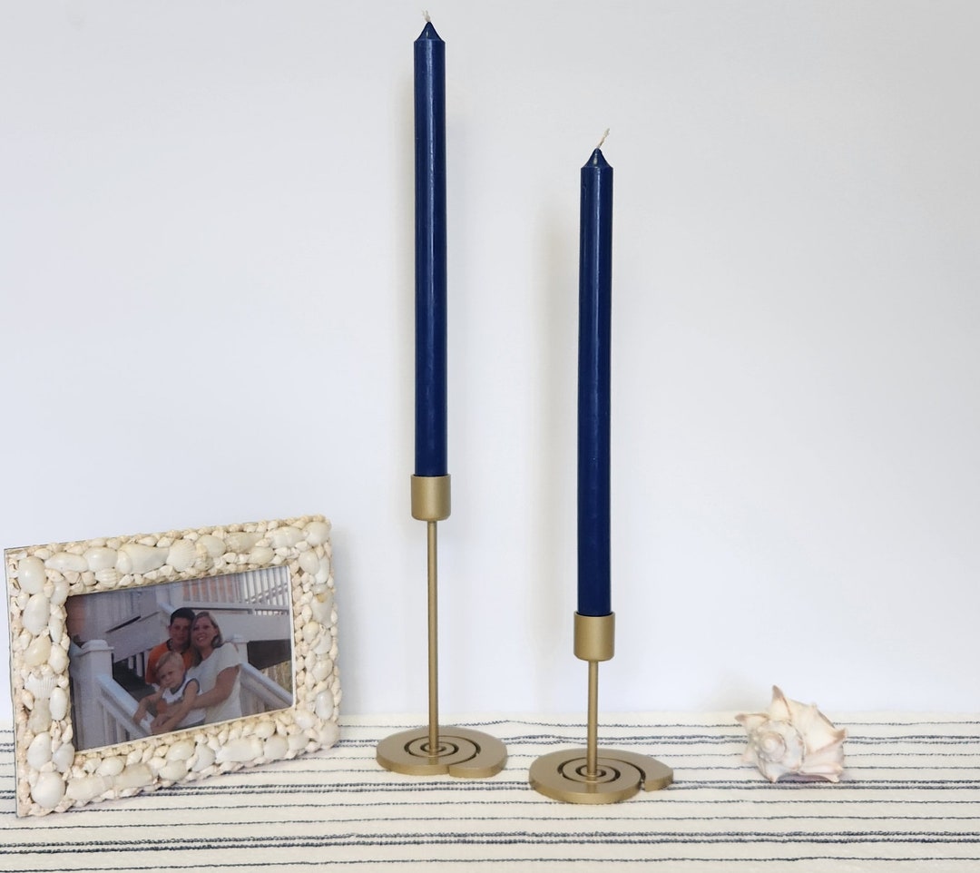 Coastal Tapered Candle Holder / Shell Candlestick Pair - Etsy