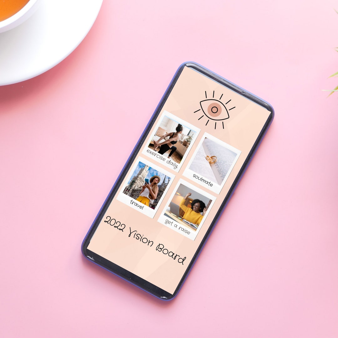 Digital Phone Wallpaper Vision Board - Etsy