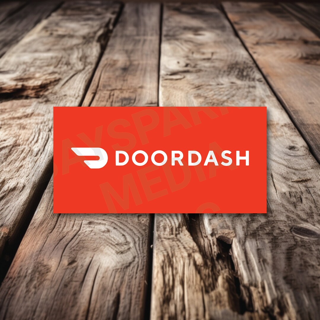 Doordash Delivery Decal - Adhesive Vinyl - 6" X 3" Matte Lamination ...