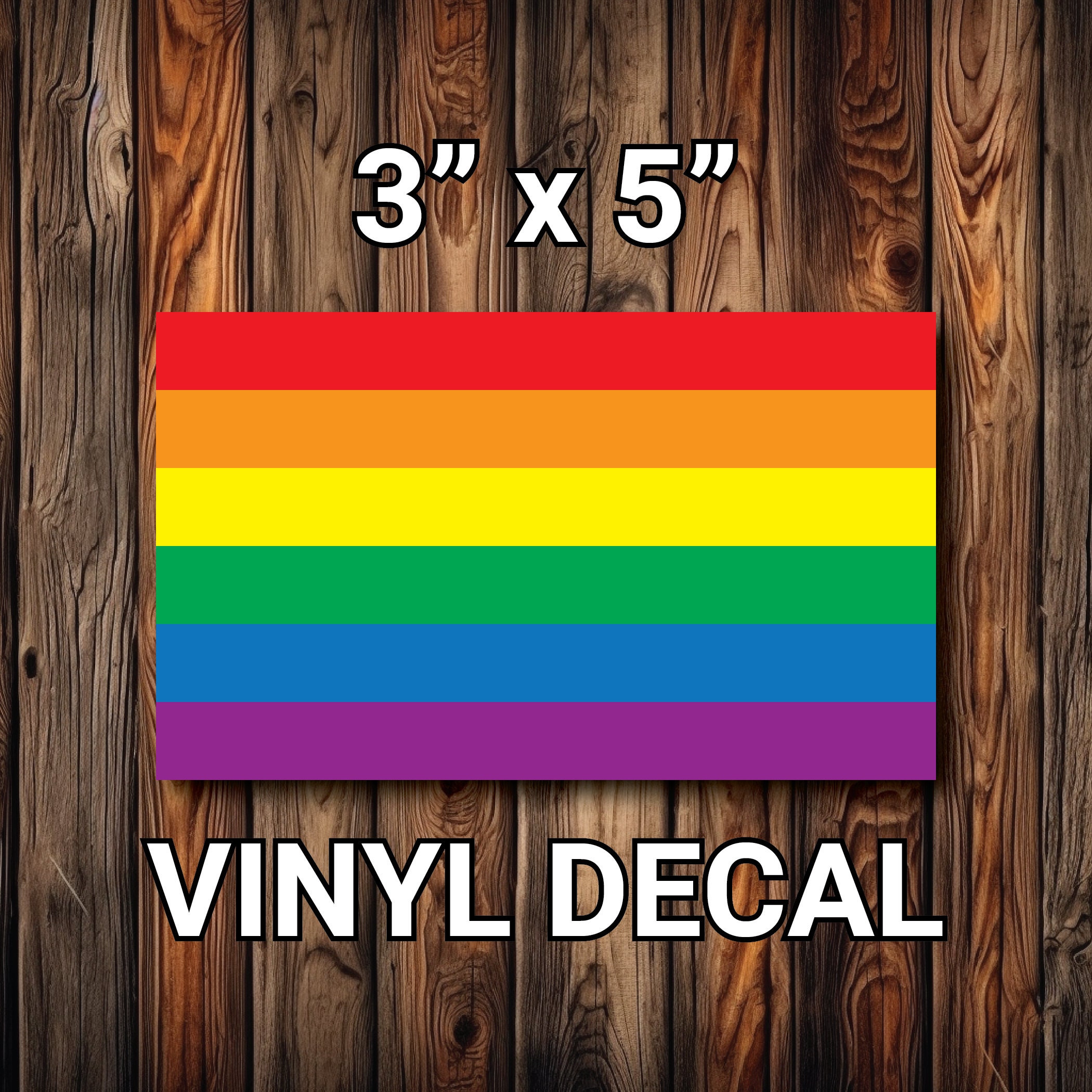 Pride Rainbow Flag Vinyl Decal LGBTQ Matte Laminate - Etsy