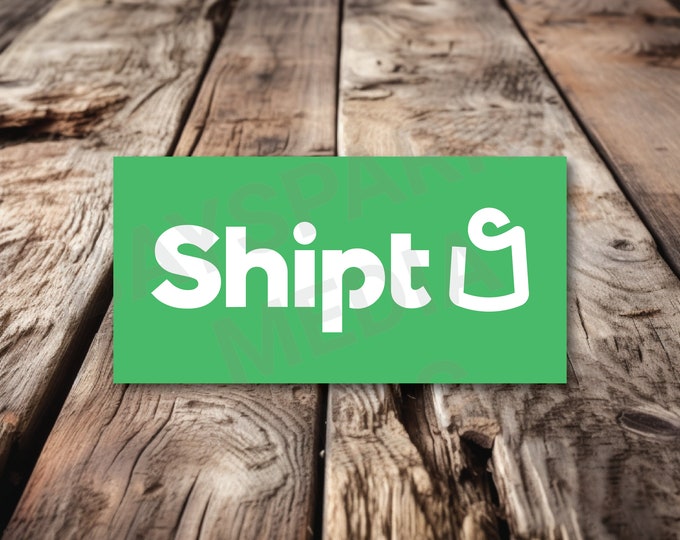 Shipt Delivery Decal - Adhesive Vinyl - 6" X 3" Matte Lamination ...