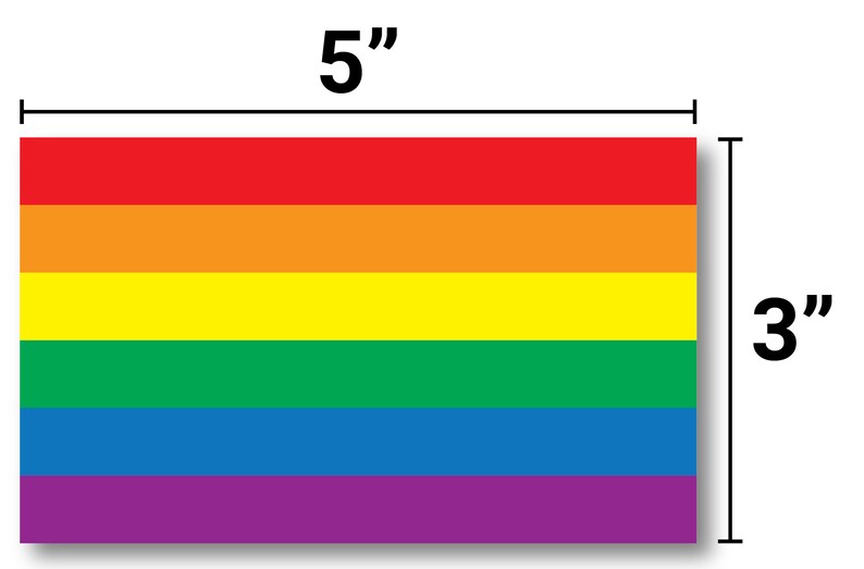 Pride Rainbow Flag Vinyl Decal LGBTQ Matte Laminate - Etsy