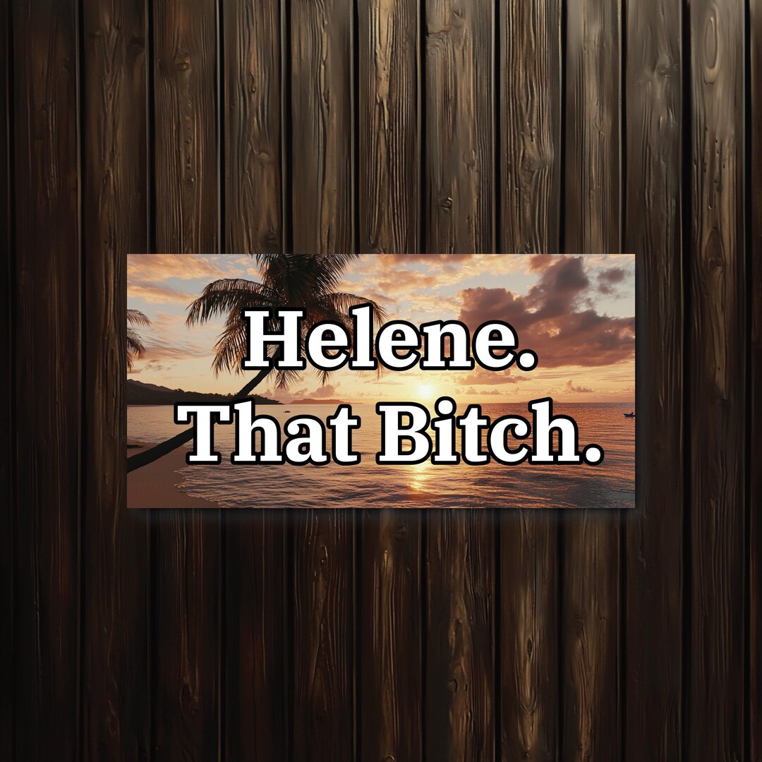 Hurricane Helene. That Bitch. Vinyl Decal – 6" X 3" - Tampa Bay - Etsy