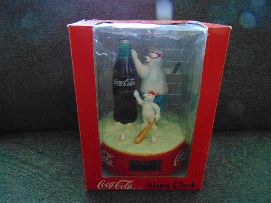 Coca Cola Bear polar Bear and Cub Musical Alarm Clock - Etsy