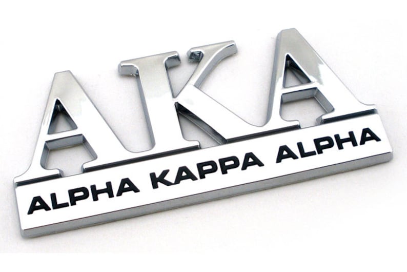Car Tag, Pretty Girl, Car Accessories Silver AKA Alpha Kappa Alpha ...