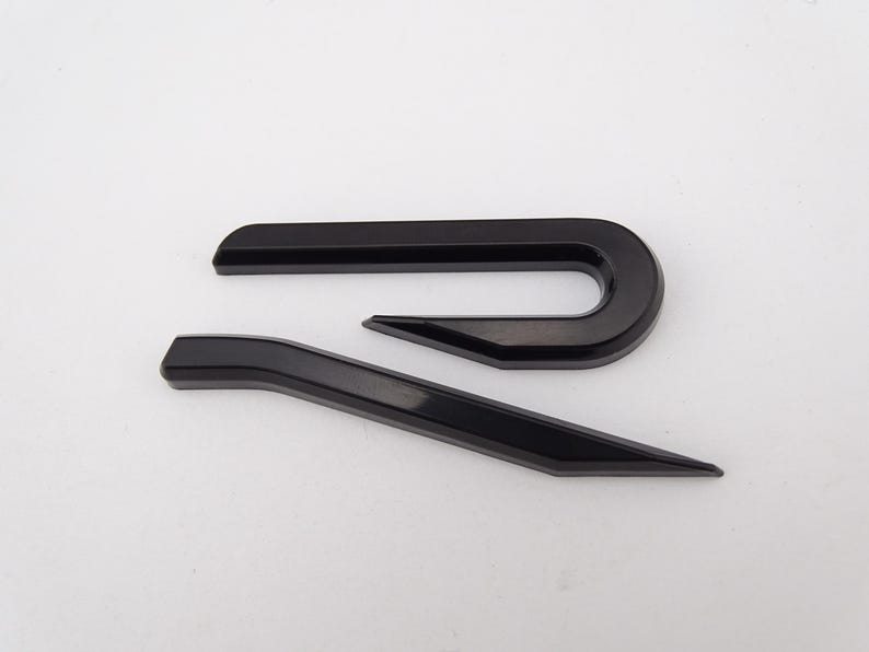 Black R Car Logo Car Door Side Bagde Plastic 3D Auto Sticker Emblem for ...