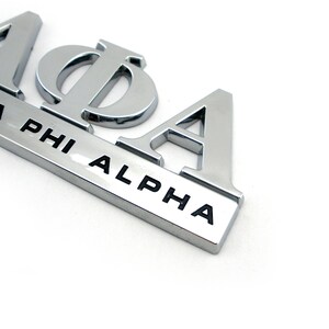 Car Accessories Silver Alpha Phi Alpha APA Quality 3d Metal Funny ...