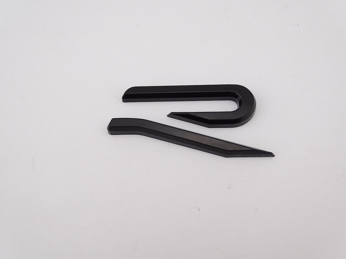 Black R Car Logo Car Door Side Bagde Plastic 3D Auto Sticker Emblem for ...