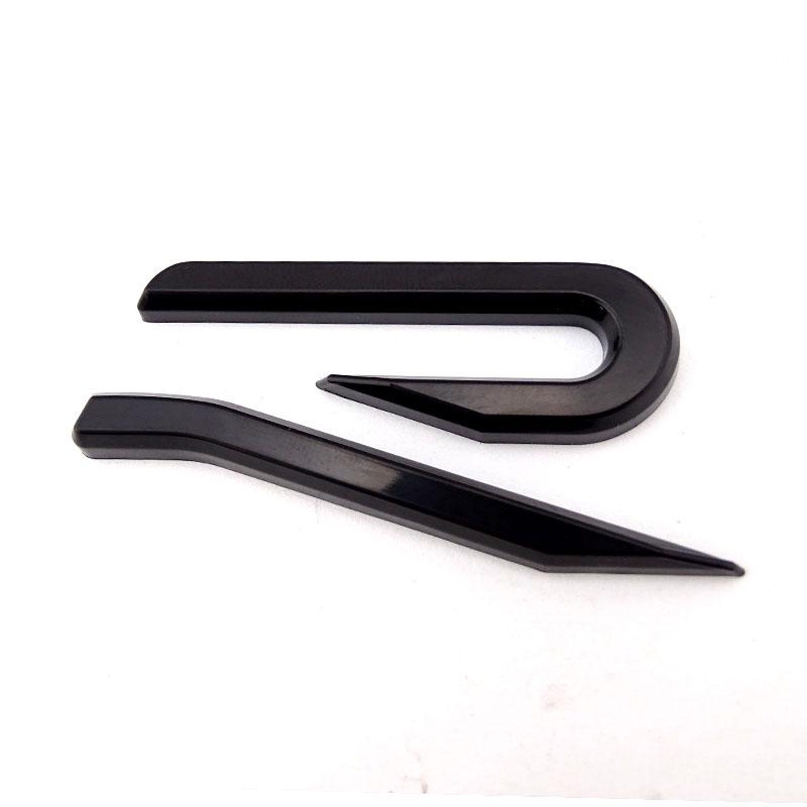 Black R Car Logo Car Door Side Bagde Plastic 3D Auto Sticker Emblem for ...