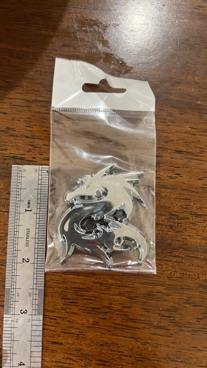 Car Accessories Sticker Sliver Dragoon Quality 3d Metal Funny Chromed ...