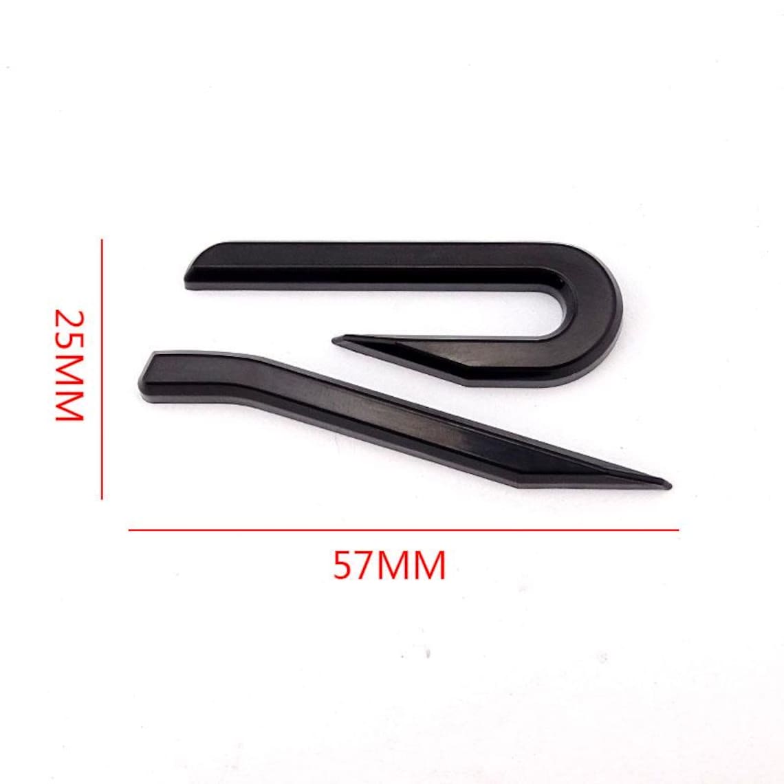 Black R Car Logo Car Door Side Bagde Plastic 3D Auto Sticker Emblem for ...