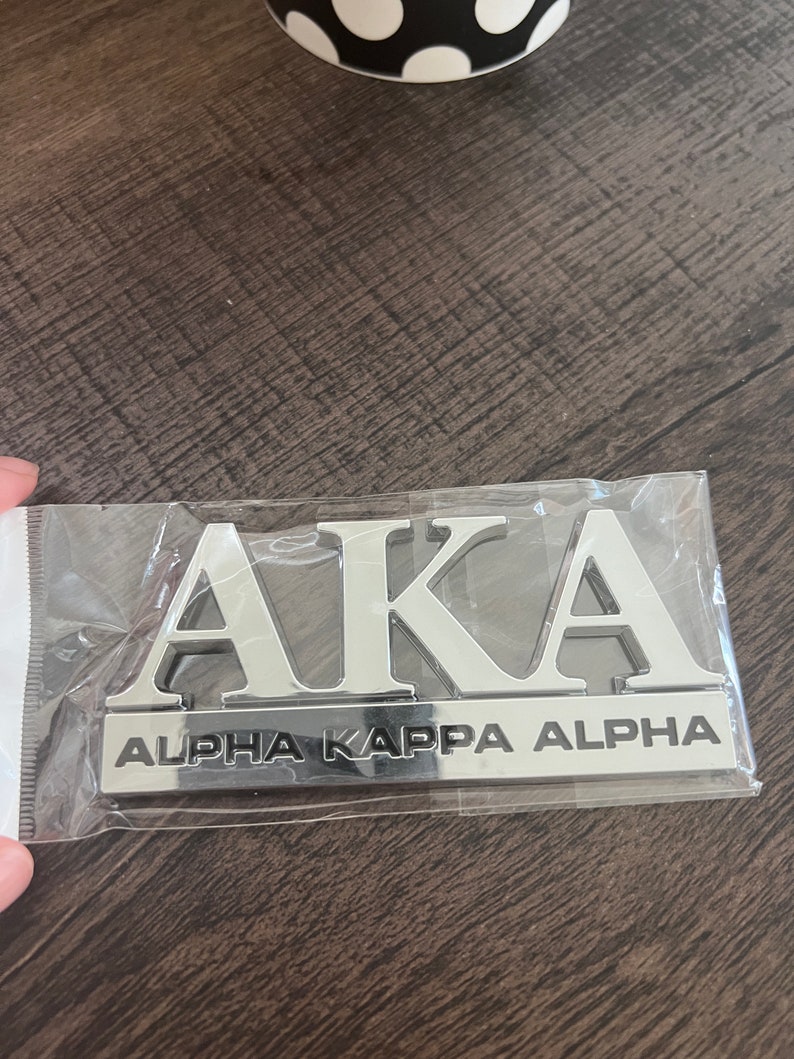 Car Tag, Pretty Girl, Car Accessories Silver AKA Alpha Kappa Alpha ...