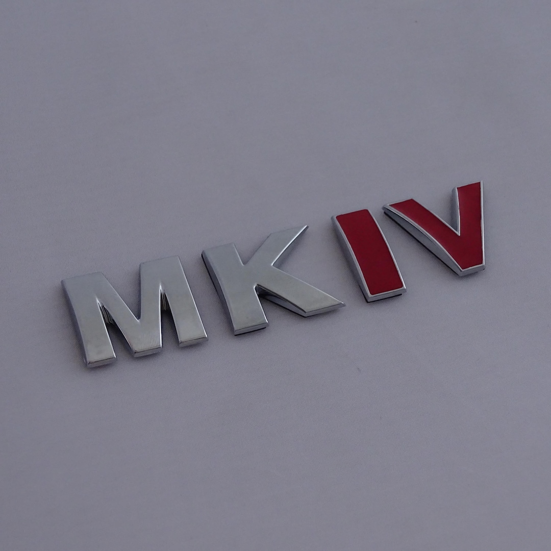Chrome and Red MKIV MKVI Car Logo Car Door Side Bagde Plastic 3D Auto ...