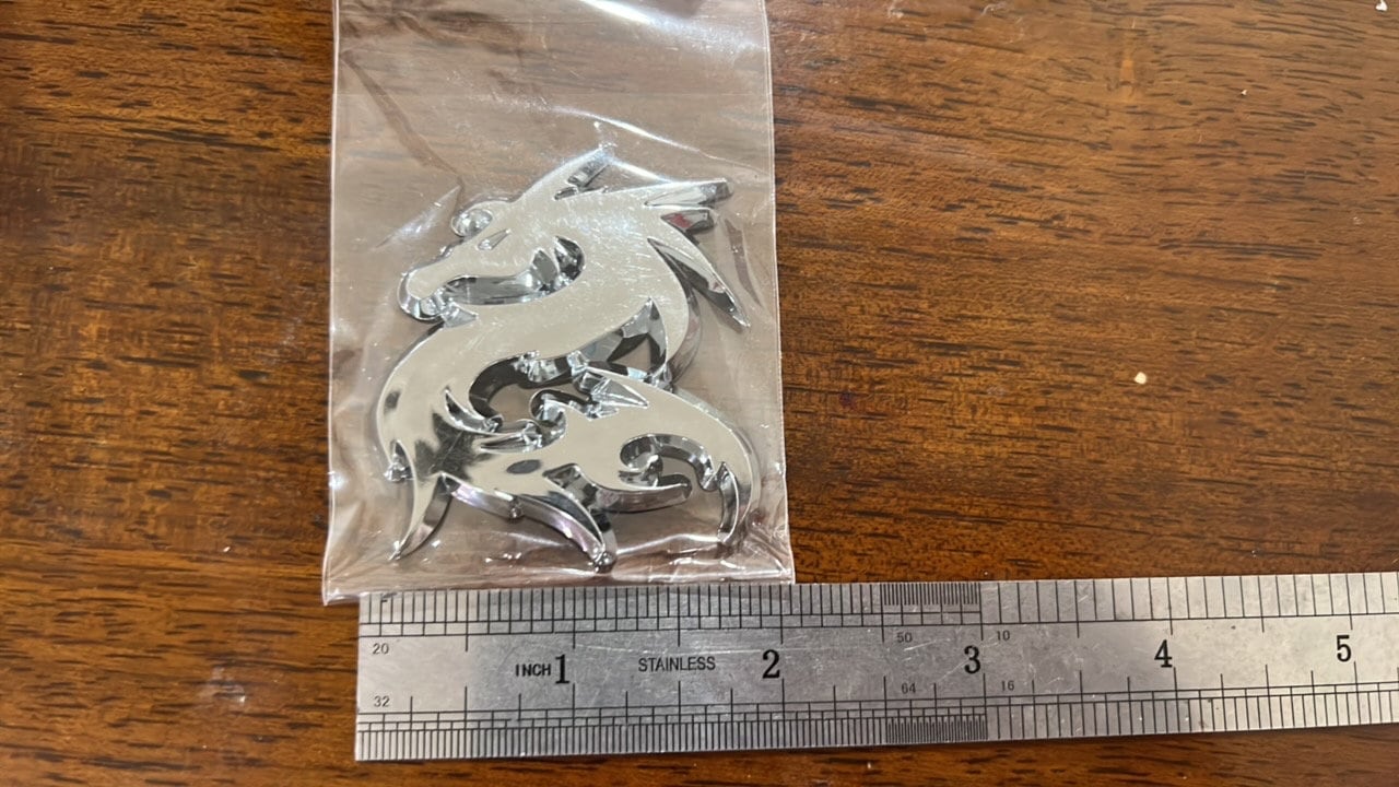 Car Accessories Sticker Sliver Dragoon Quality 3d Metal Funny Chromed ...