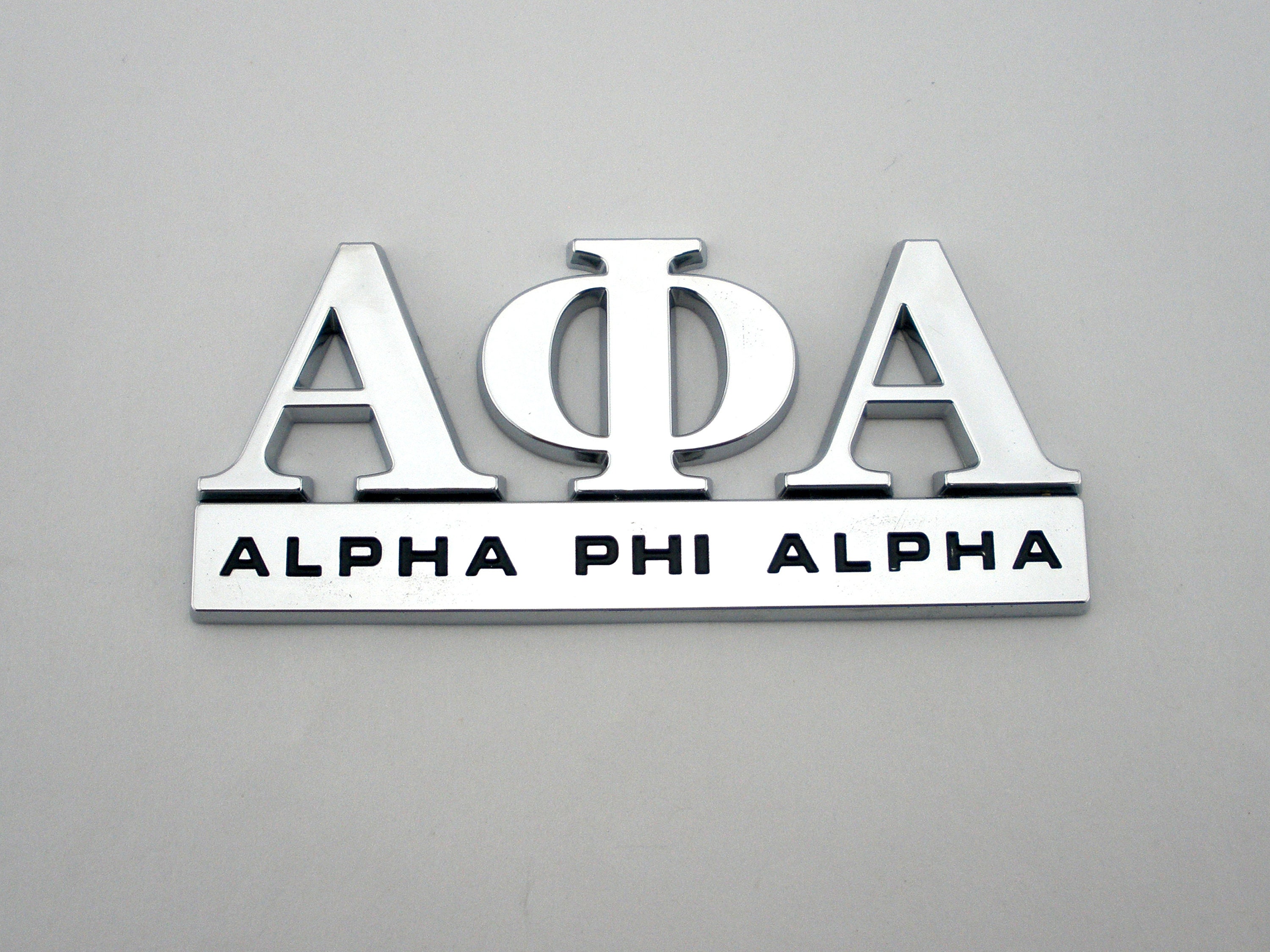 Car Accessories Silver Alpha Phi Alpha APA Quality 3d Metal Funny ...
