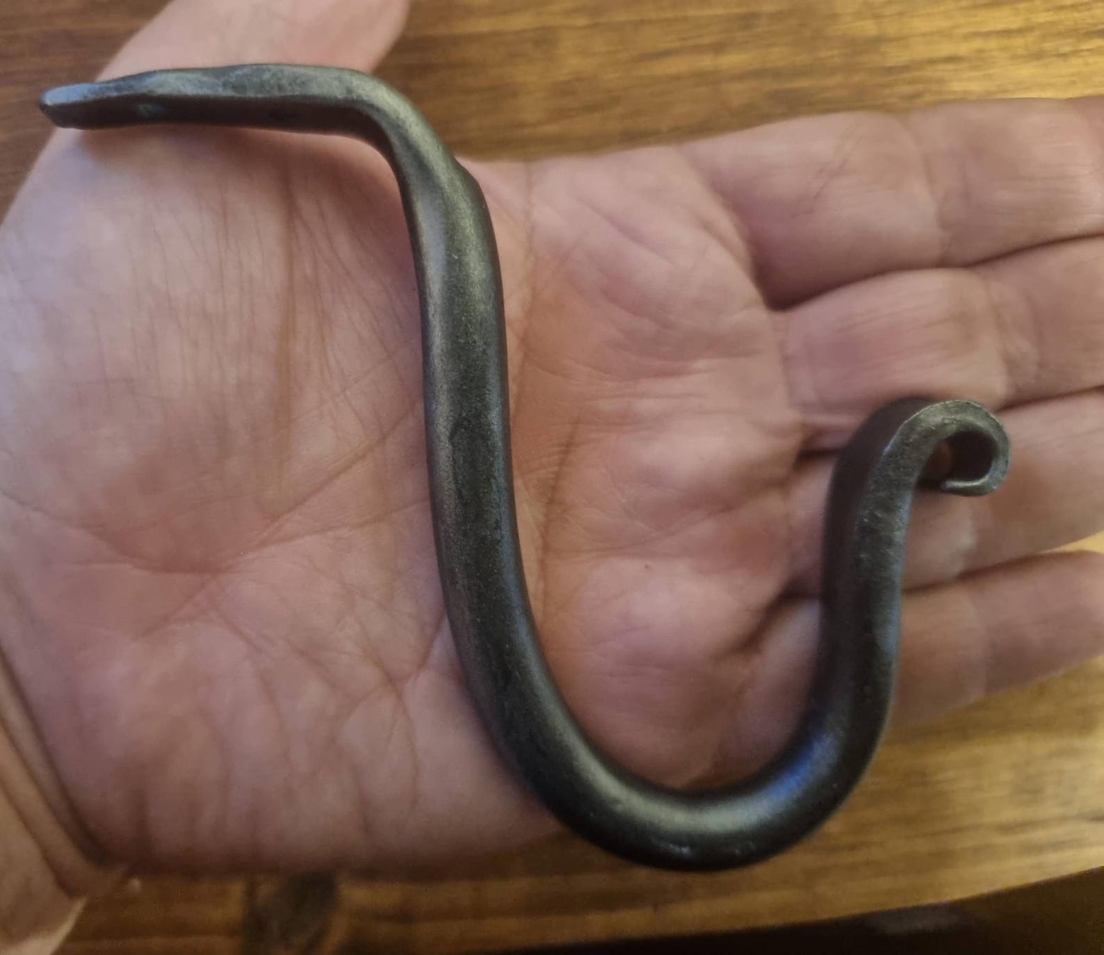 Hand Forged Under Cabinet Hook: Iron Shelf Hanger, 10cm Height - Etsy