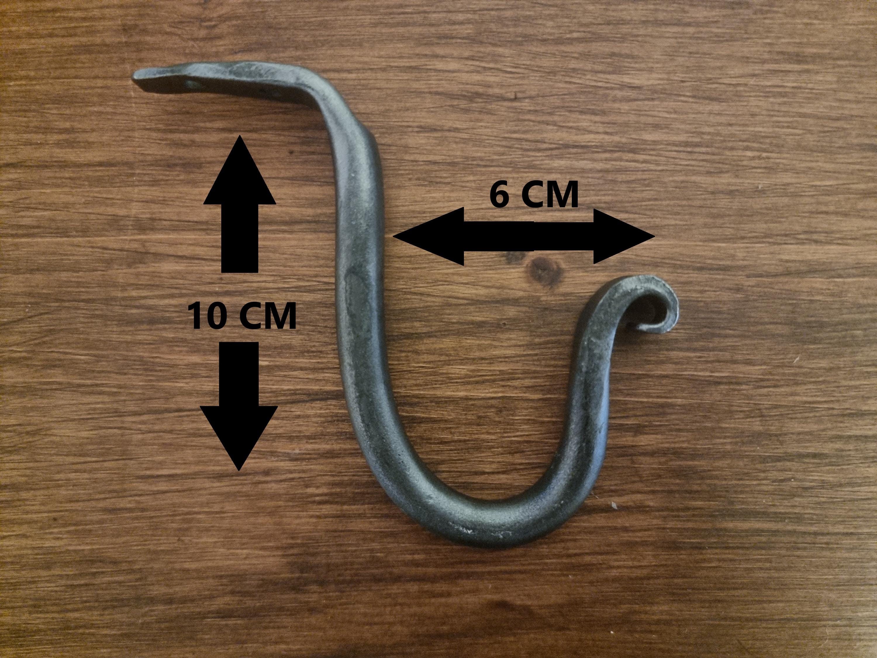 Hand Forged Under Cabinet Hook: Iron Shelf Hanger, 10cm Height - Etsy