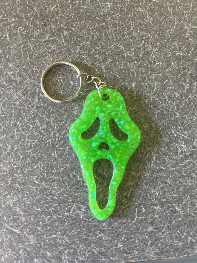 Ghostface Resin Keychains - Etsy
