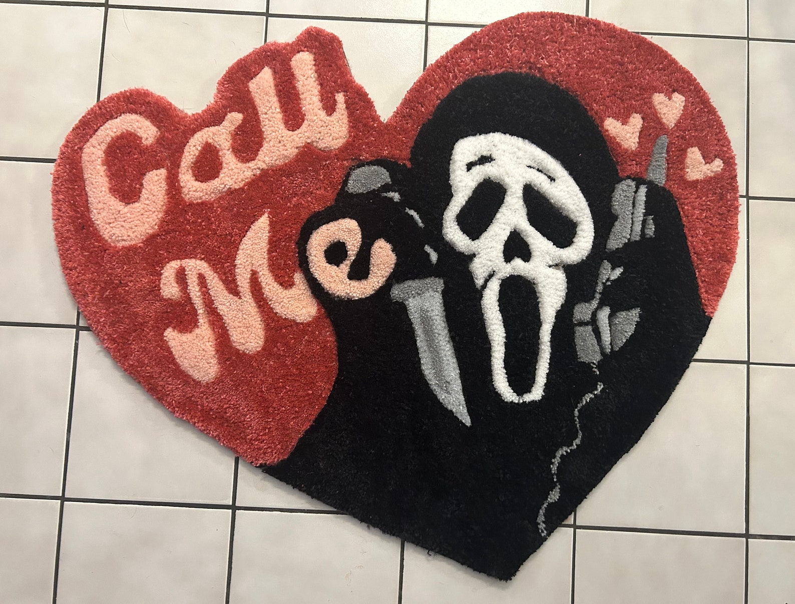 Ghostface Call Me Tufted Rug - Etsy