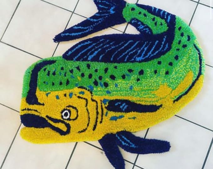 Koi Yin Yang Fish Rug Custom Asian Tufted Rug - Etsy