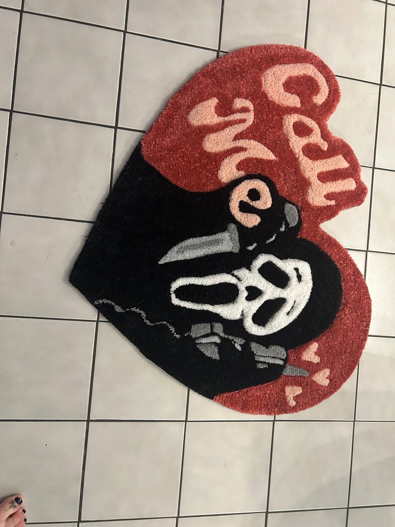 Ghostface Call Me Tufted Rug - Etsy