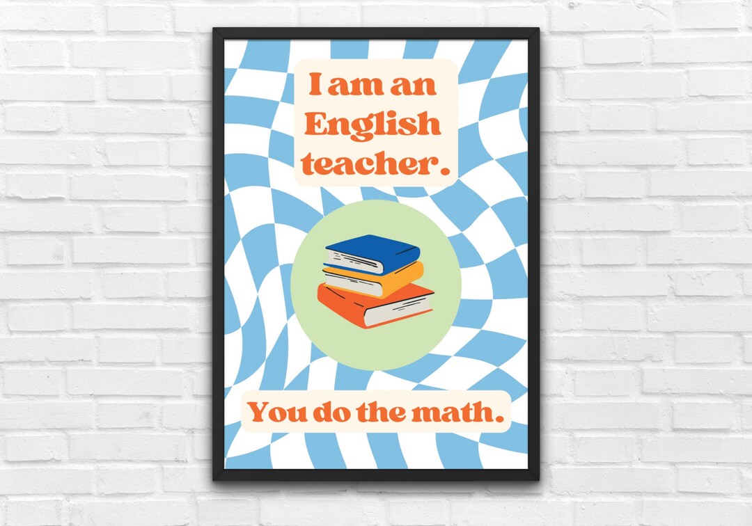 English Teacher Classroom Decor, Gift for English Teacher, Classroom ...