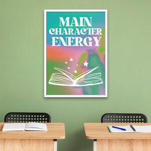 Main Character Energy, Gen Z Classroom Decor, Trendy ELA Poster, Back ...