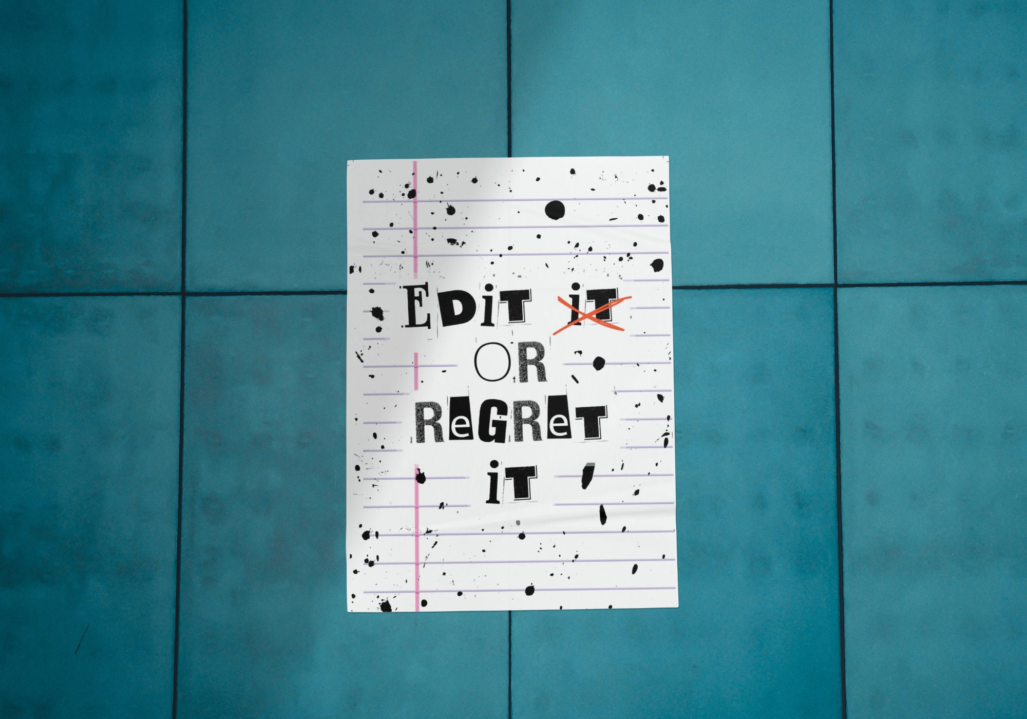 Edit or Regret It Poster, English Language Arts Poster, Proofreading ...