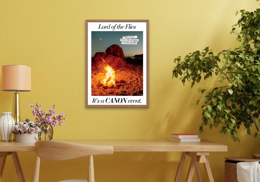 Lord of the Flies Poster, It's a Canon Event, High School English ...