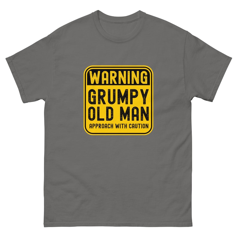 Grumpy Old Man Warning Men's Classic T-shirt - Etsy