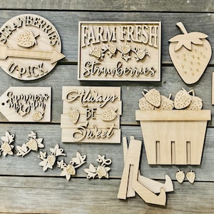 Tiered Tray Set - Strawberry Table Decor - Etsy