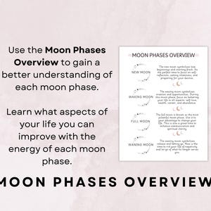 Moon Phases Printable Journal Workbook | Lunar Phases Journal Prompts ...