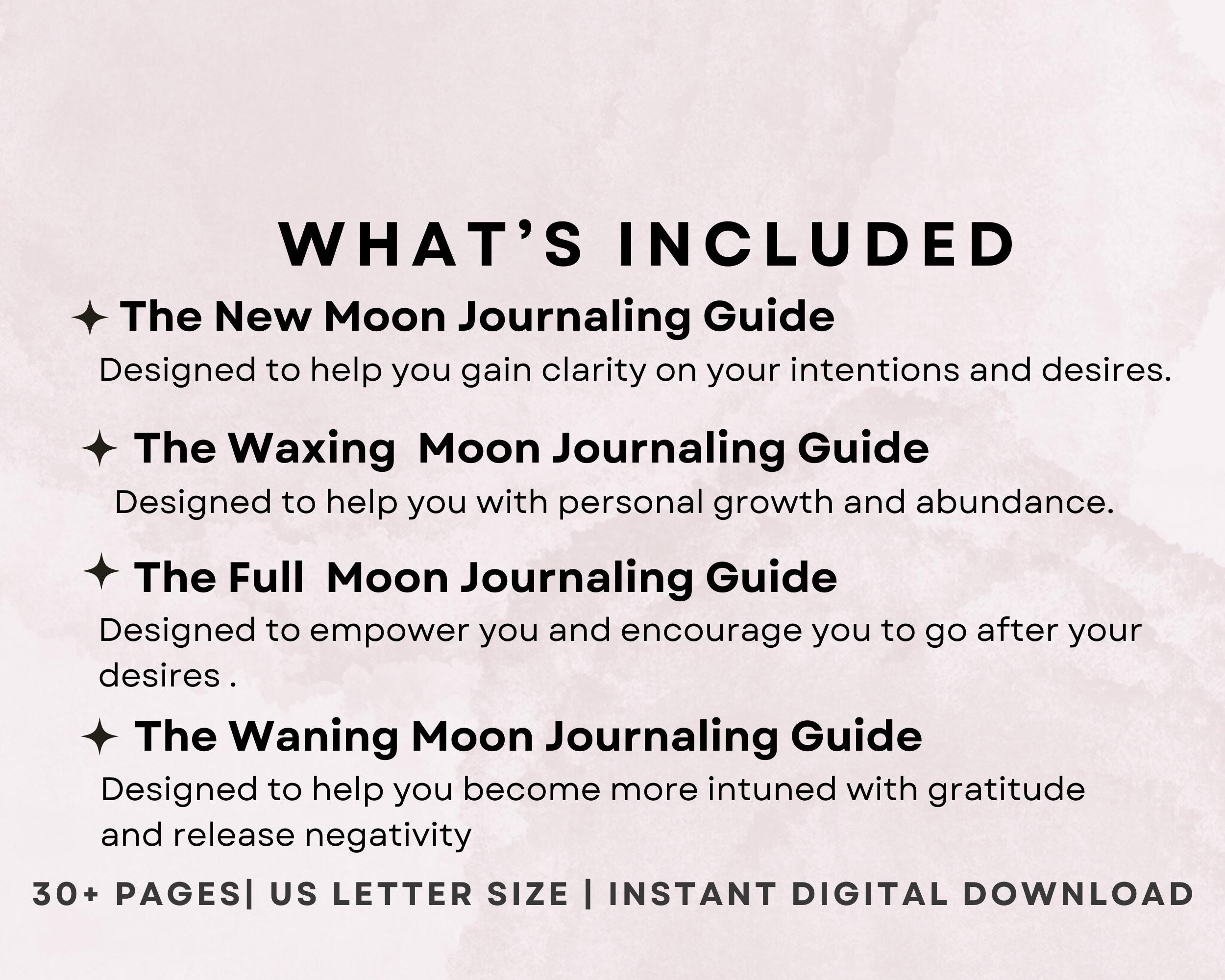 Moon Phases Printable Journal Workbook Lunar Phases Journal Prompts for ...