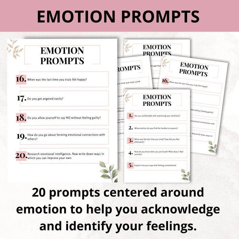 Journal Prompts for Self Discovery and Personal Growth Printable Pages ...