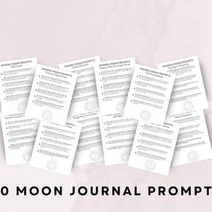 Moon Phases Printable Journal Workbook | Lunar Phases Journal Prompts ...