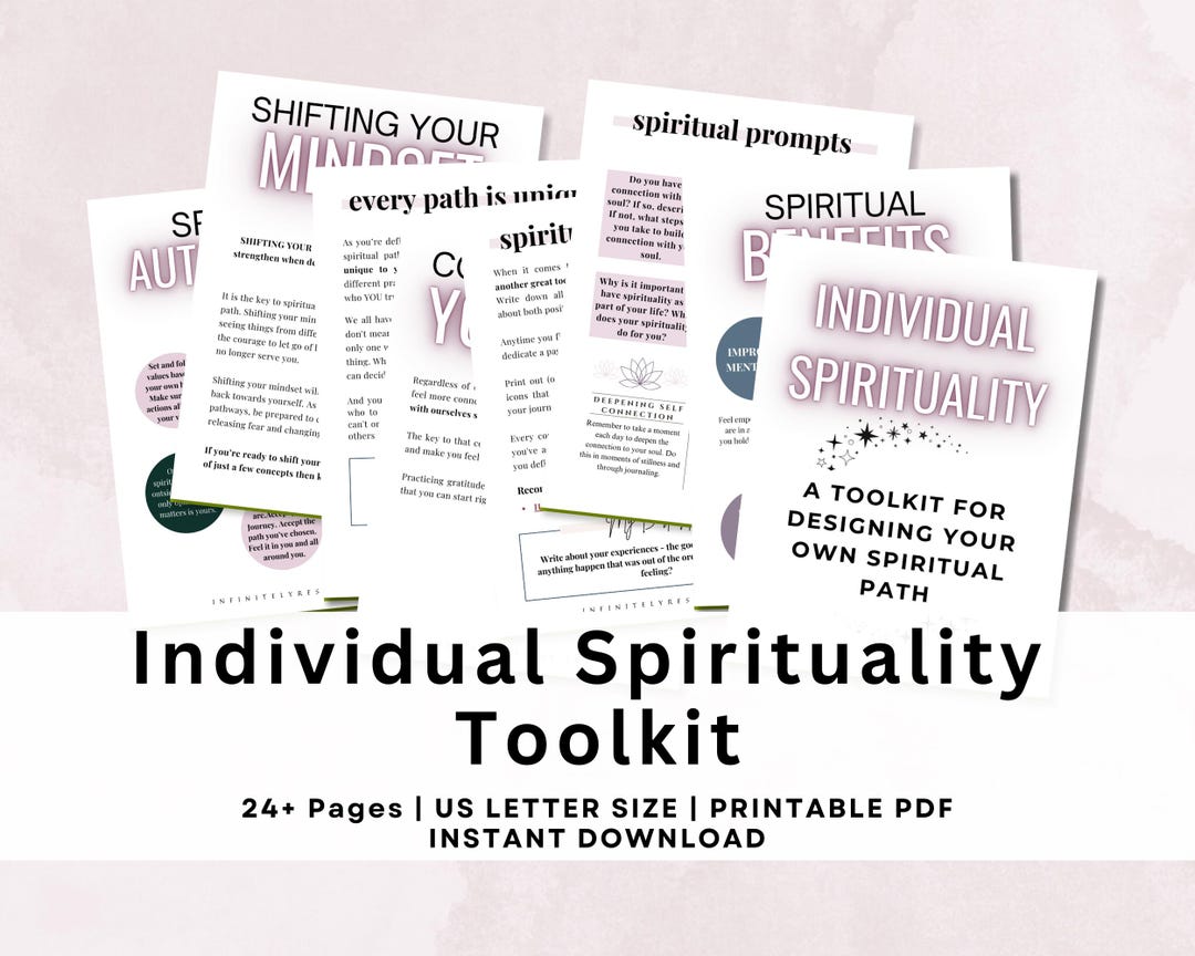 Individual Spirituality Toolkit | Printable Spiritual Journey Workbook ...