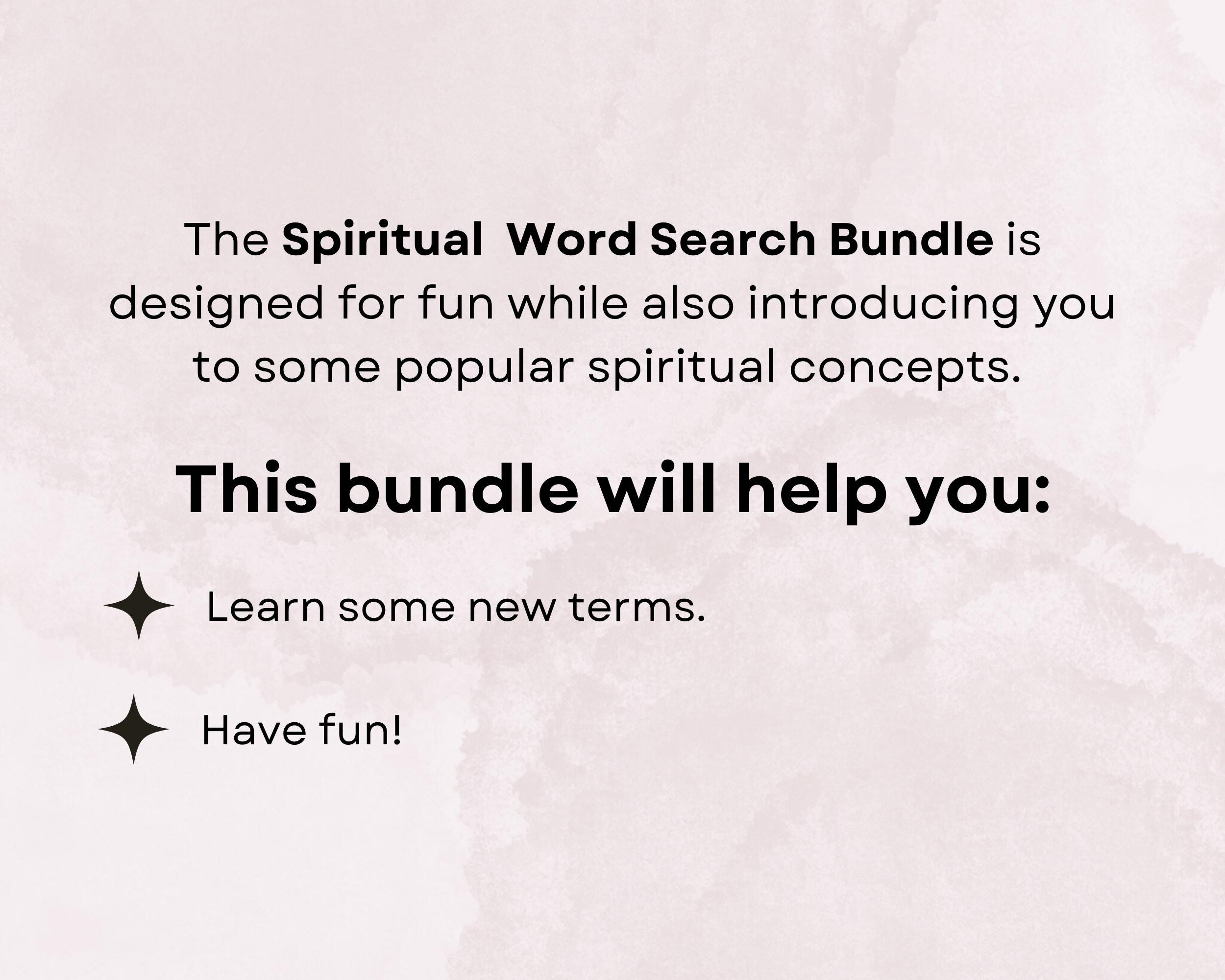 Spiritual Word Search Bundle Printable Spiritual Activity Sheet ...