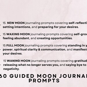 Moon Phases Printable Journal Workbook | Lunar Phases Journal Prompts ...