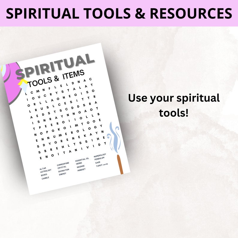 Spiritual Word Search Bundle Printable Spiritual Activity Sheet ...